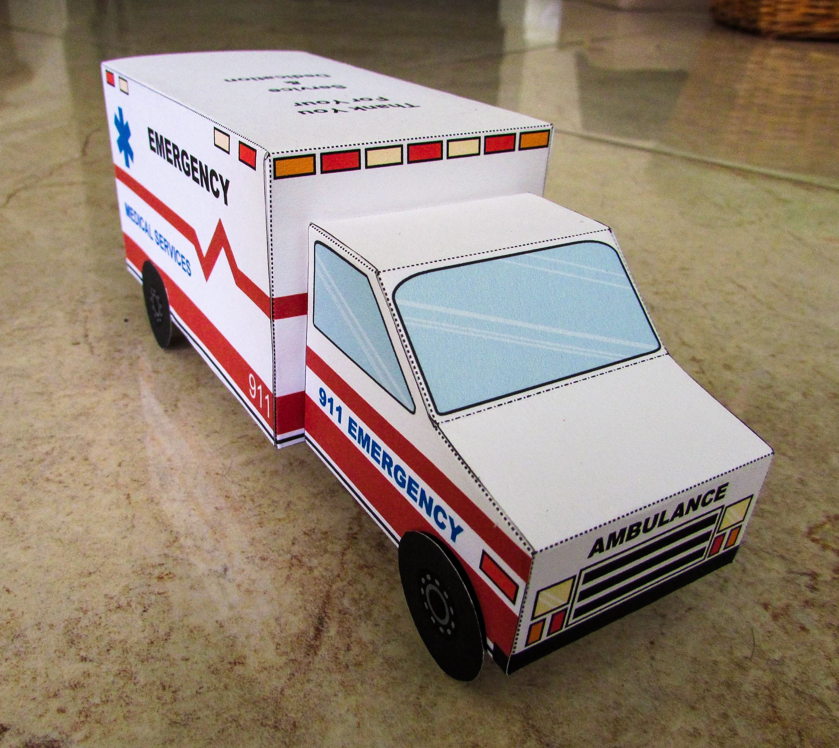 Ambulance Box: DIY Printable PDF With Editable Text - Etsy