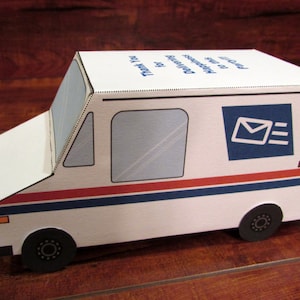 Mail Truck Favor Box: DIY Printable PDF With Editable Text - Etsy