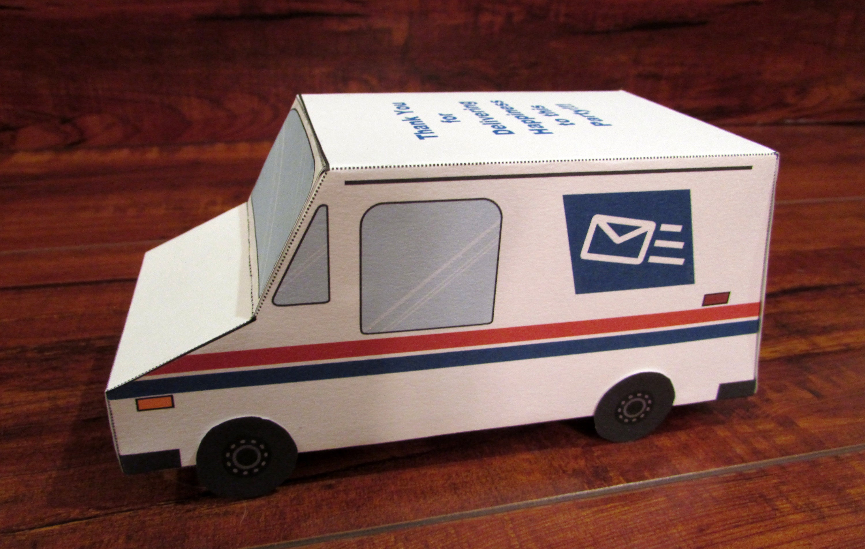 Mail Truck Favor Box: DIY Printable PDF With Editable Text - Etsy