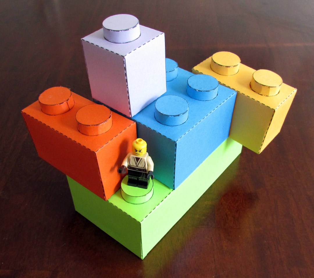 Large Paper Building Blocks - Prints on Colored Paper for Any Color ...