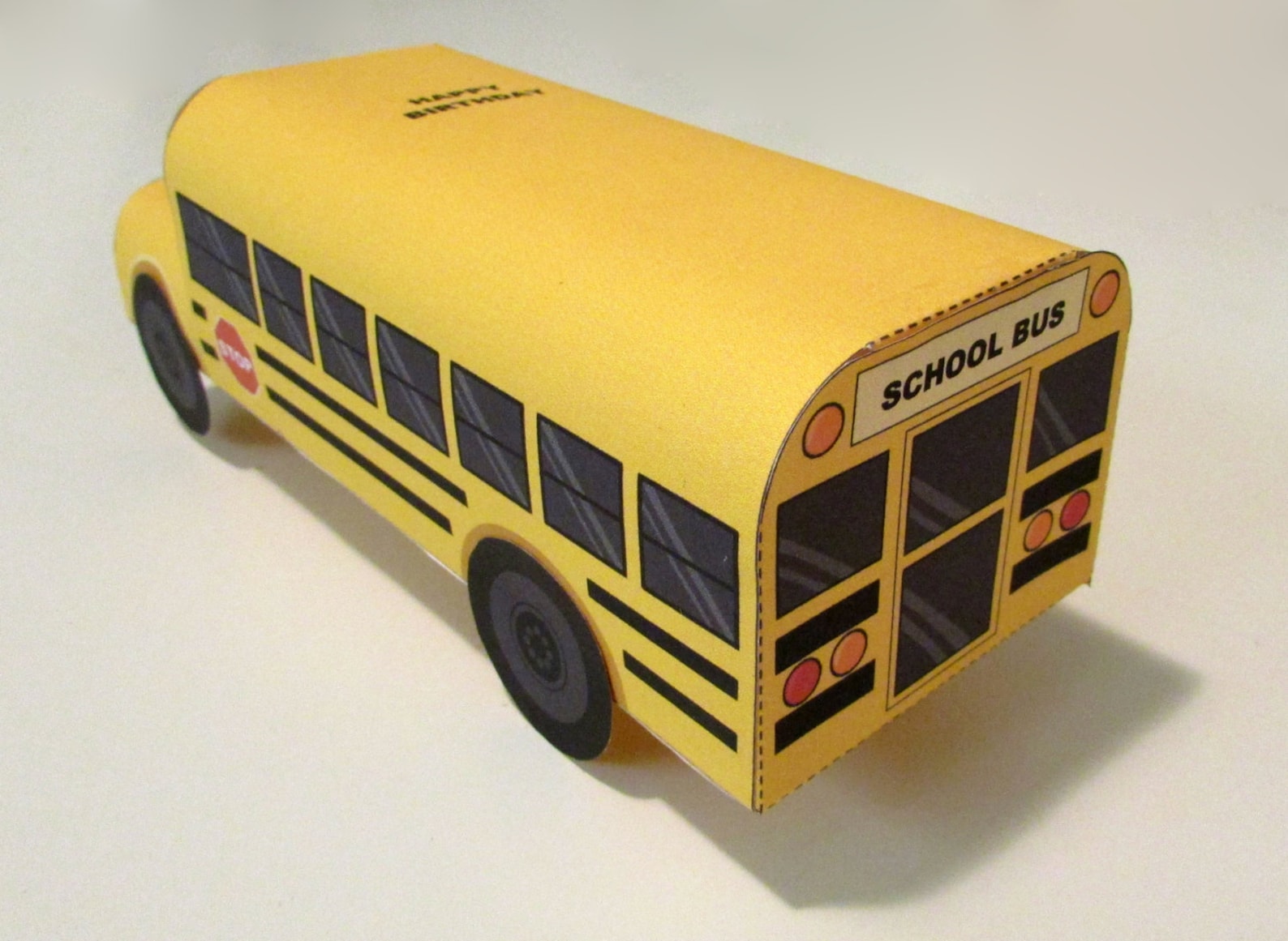 School Bus Favor Box: DIY Printable PDF With Editable Text - Etsy