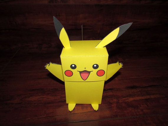 Pikachu Favor Box: DIY Printable PDF With Editable Text | Etsy