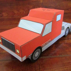 Big Rig (18 Wheeler) Truck Favor Box / Paper Toy / Decoration: DIY ...