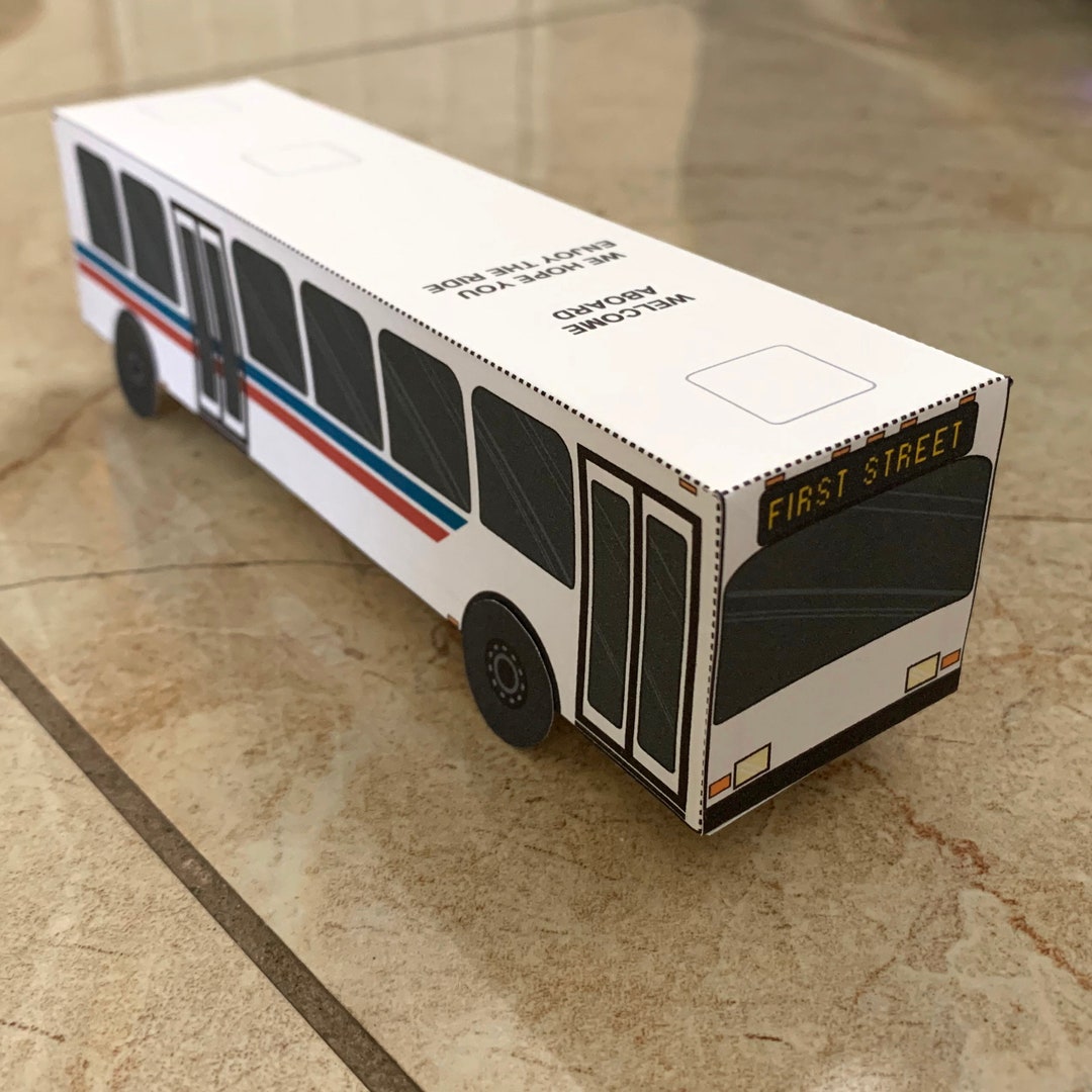 City Bus Box: DIY Printable PDF With Editable Text - Etsy