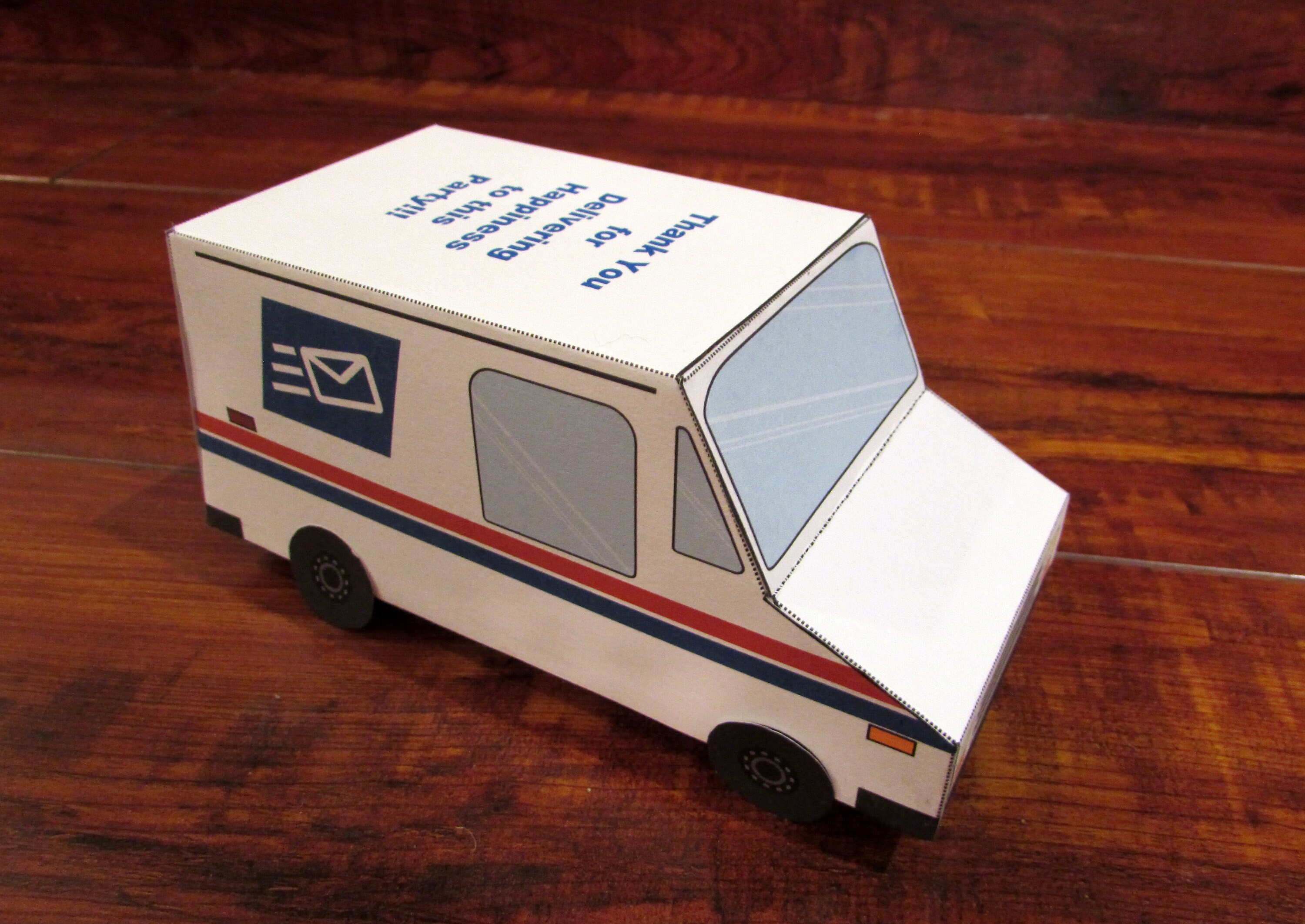 Mail Truck Favor Box: DIY Printable PDF With Editable Text - Etsy