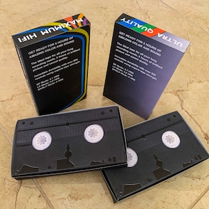 VHS Tape Box: DIY Printable PDF With Editable Text (gift Card Box ...