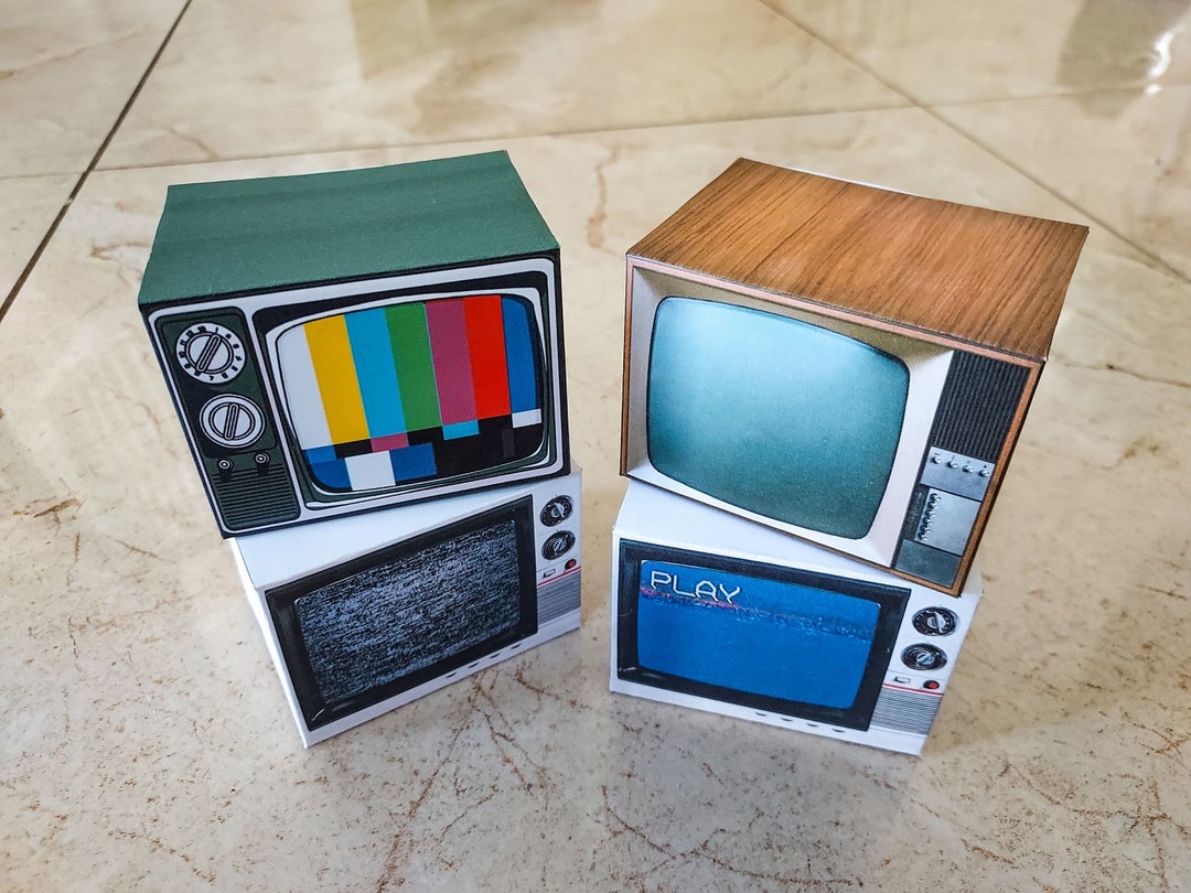 Retro TV Box: DIY Printable PDF - Etsy