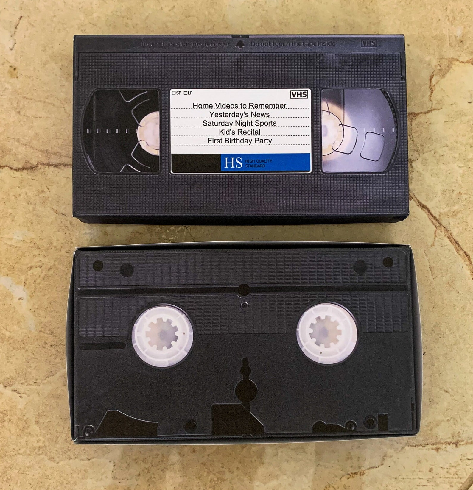 VHS Tape Box: DIY Printable PDF With Editable Text (gift Card Box) - Etsy
