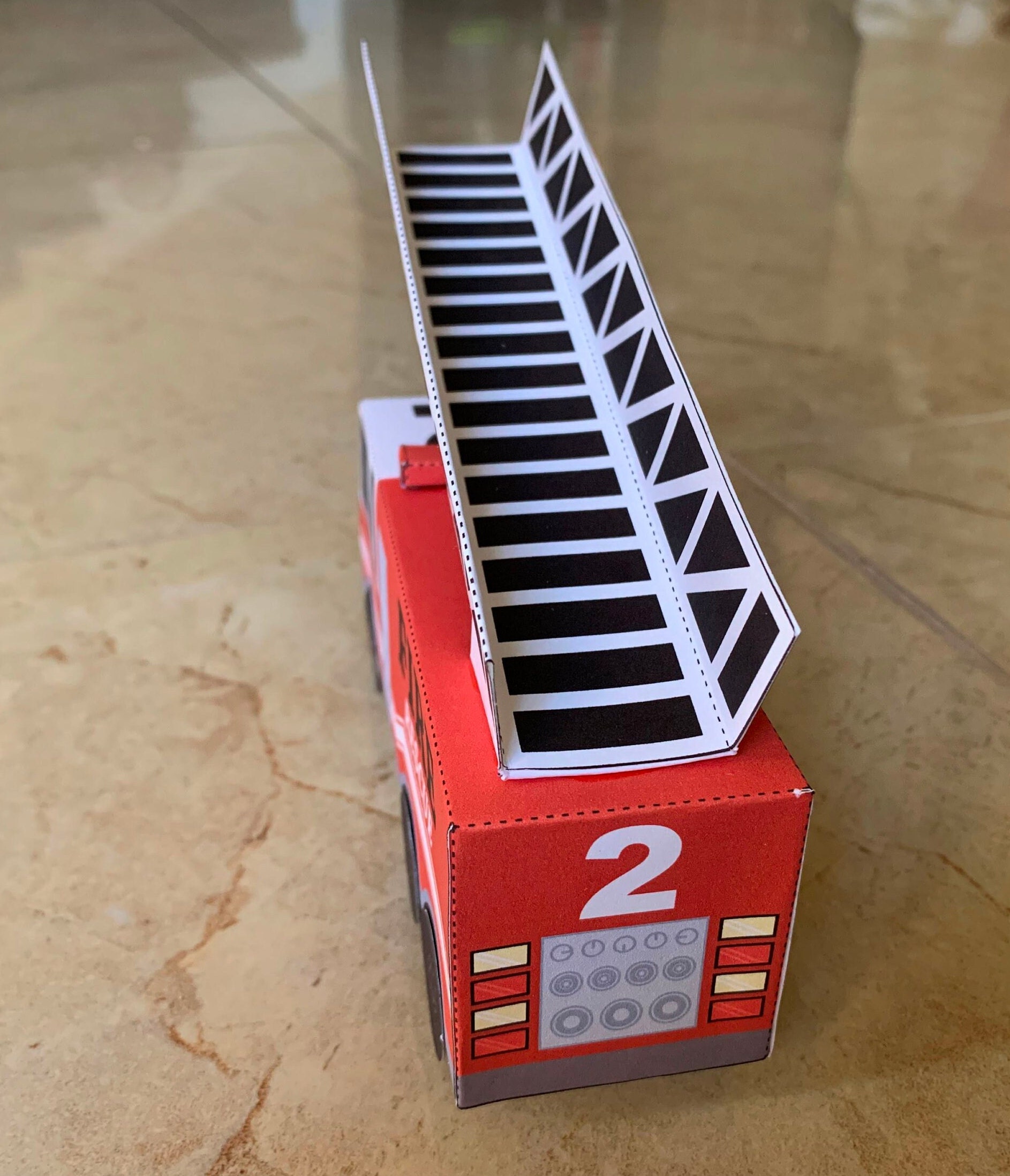 Fire Truck Paper Toy / Decoration - Etsy