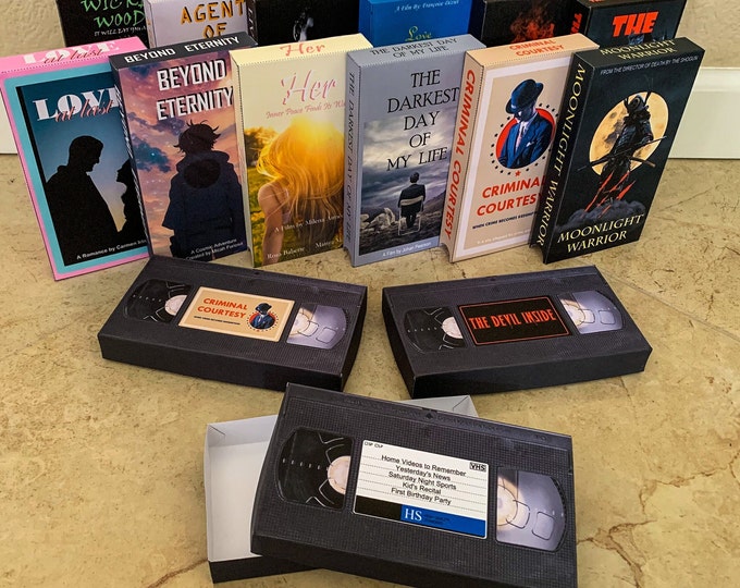 VHS Tape Box: DIY Printable PDF With Editable Text (gift Card Box) - Etsy