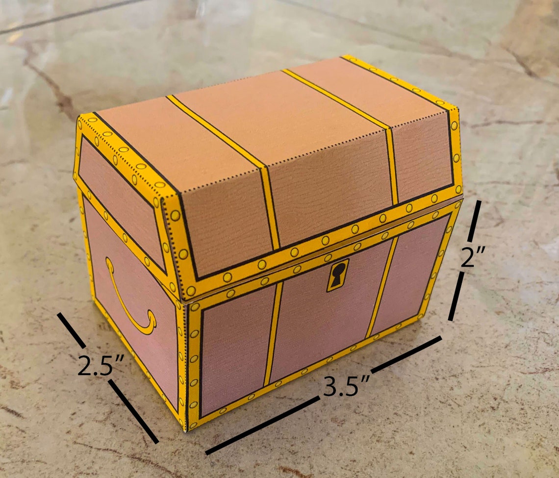 Treasure Chest Favor Box: DIY Printable PDF - Etsy UK