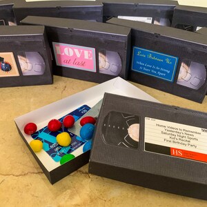 VHS Tape Box: DIY Printable PDF With Editable Text (gift Card Box) - Etsy