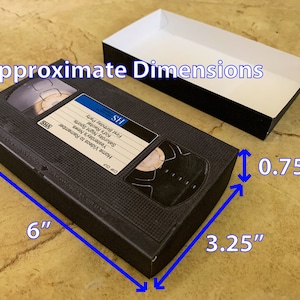 VHS Tape Box: DIY Printable PDF With Editable Text (gift Card Box ...