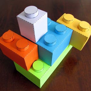 Large Paper Building Blocks - Prints on Colored Paper for Any Color ...