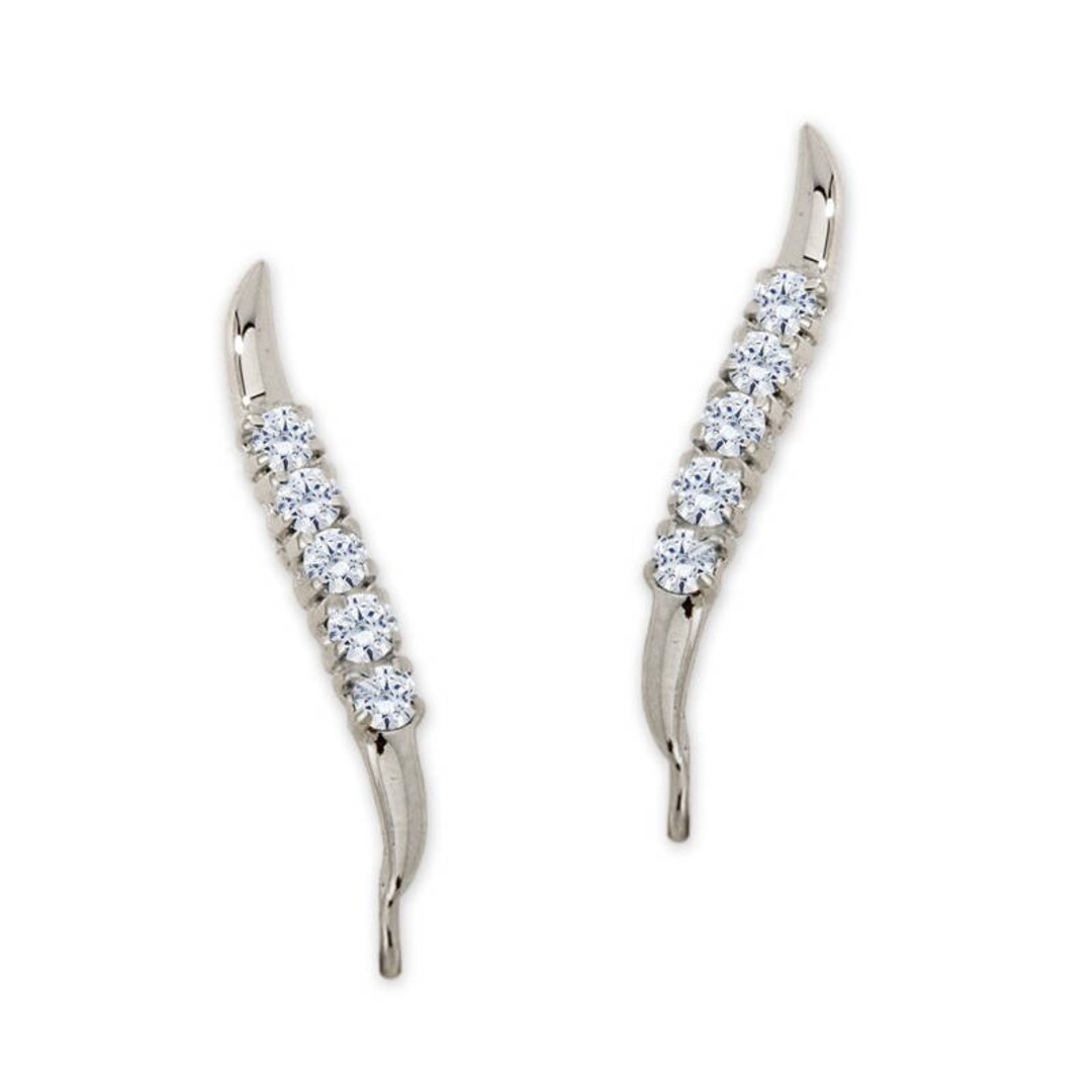 Classic Swirls Ear Pin Silver Ear Climbers Ear Sweep - Etsy