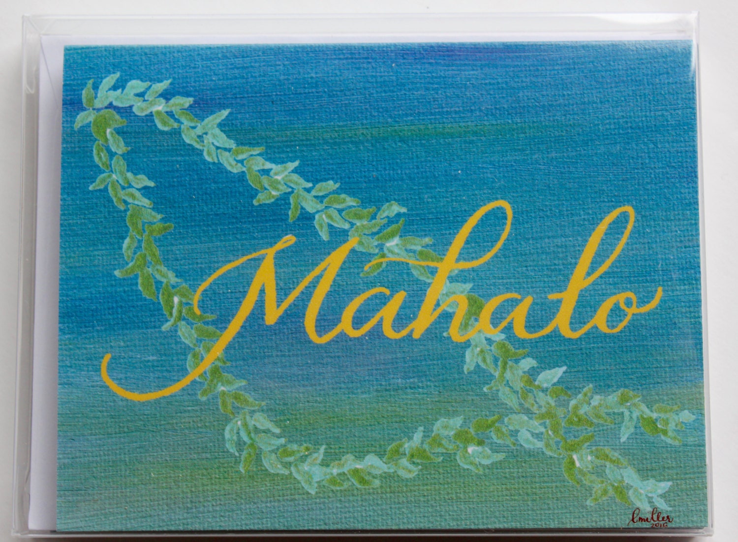 Mahalo Thank You Hawaii Inspired Cards With Maile Lei, Note Cards ...