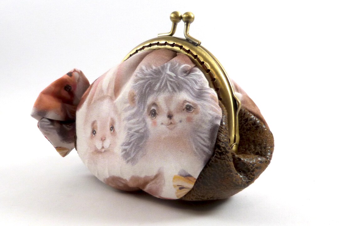 Cute Animals Coin Purse, Boho Pouch, Clasp Purse, Fabric Purse, Metal ...