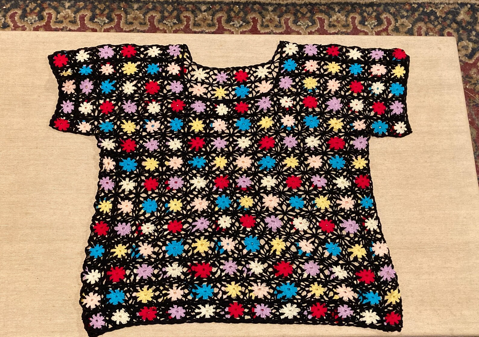 60's Floral Hand Crochet Top - Etsy