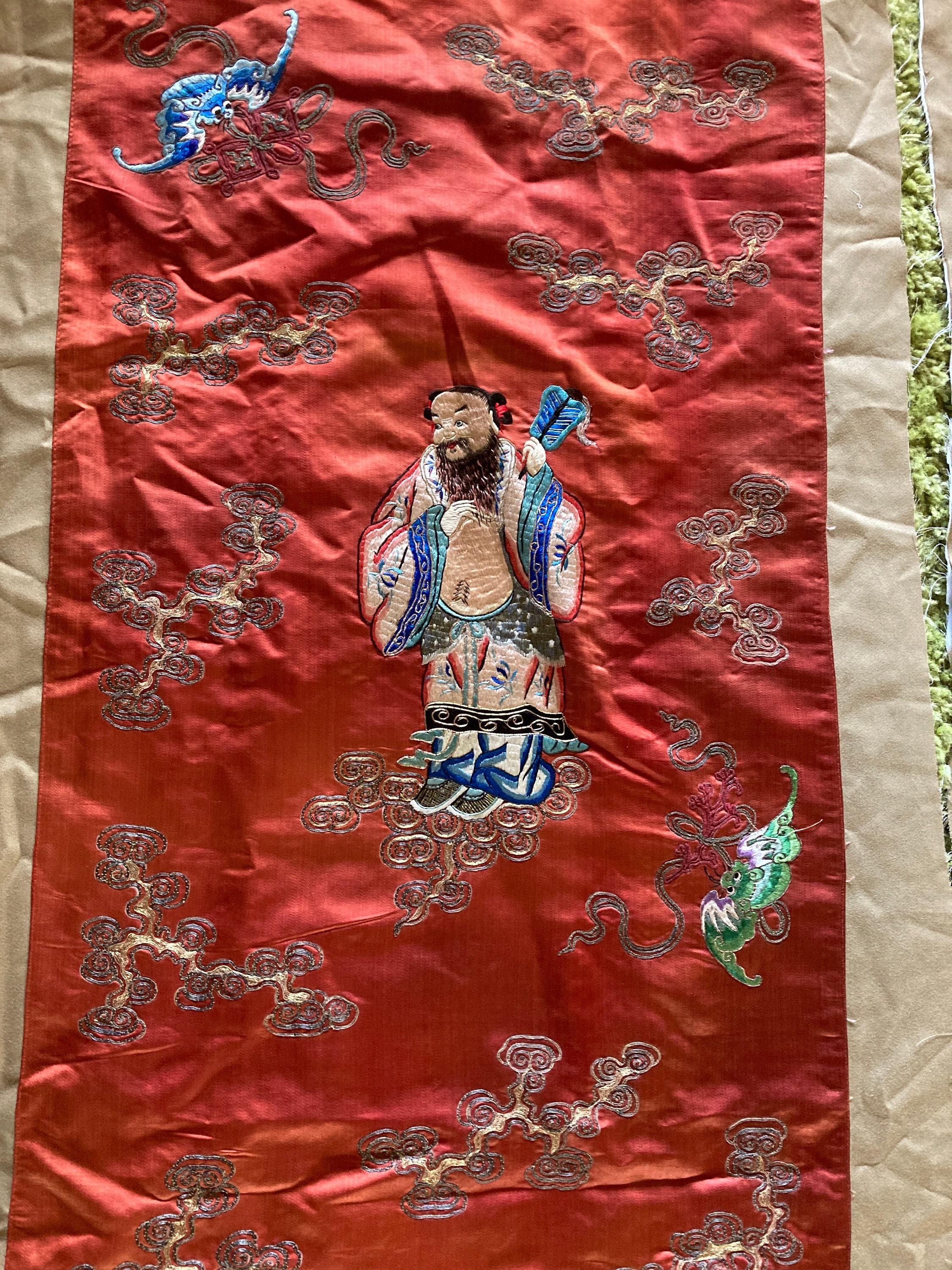 Pair of Chinese Embroidered Banners - Etsy