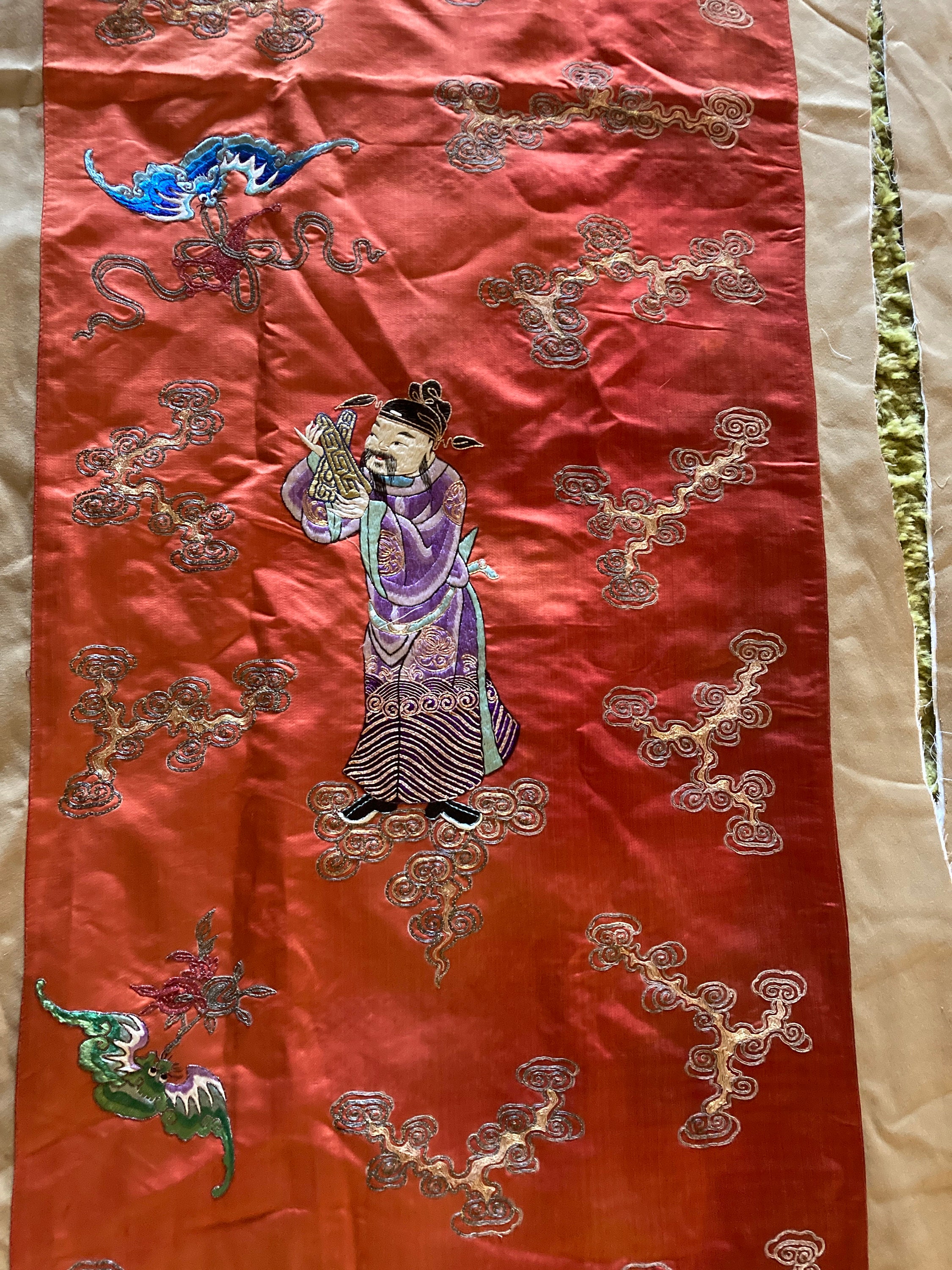 Pair of Chinese Embroidered Banners - Etsy