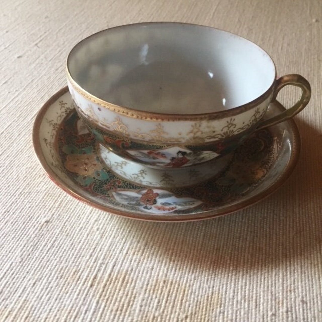Japanese Egg Shell Porcelain Cup & Saucer - Etsy