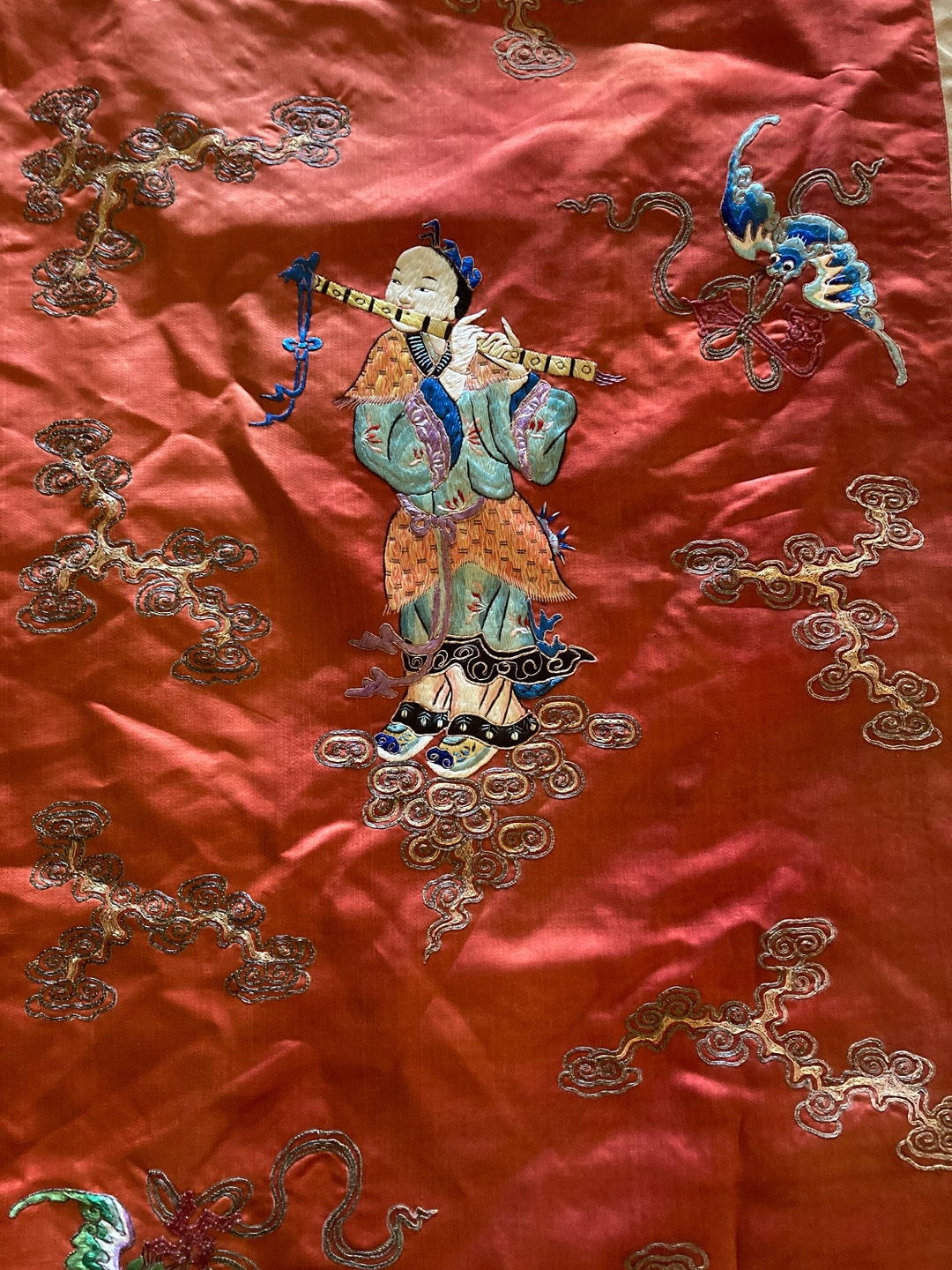 Pair of Chinese Embroidered Banners - Etsy