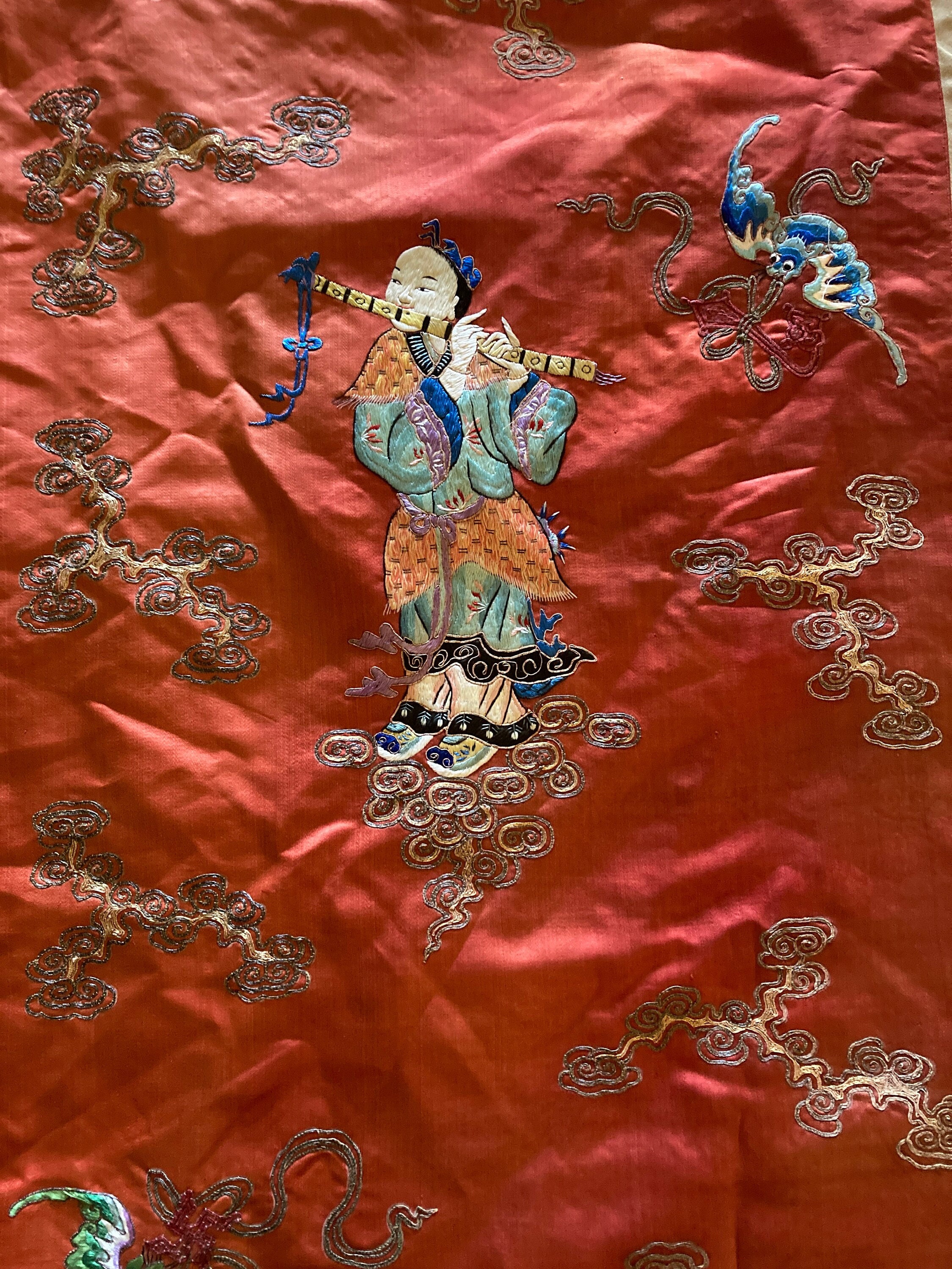 Pair of Chinese Embroidered Banners - Etsy