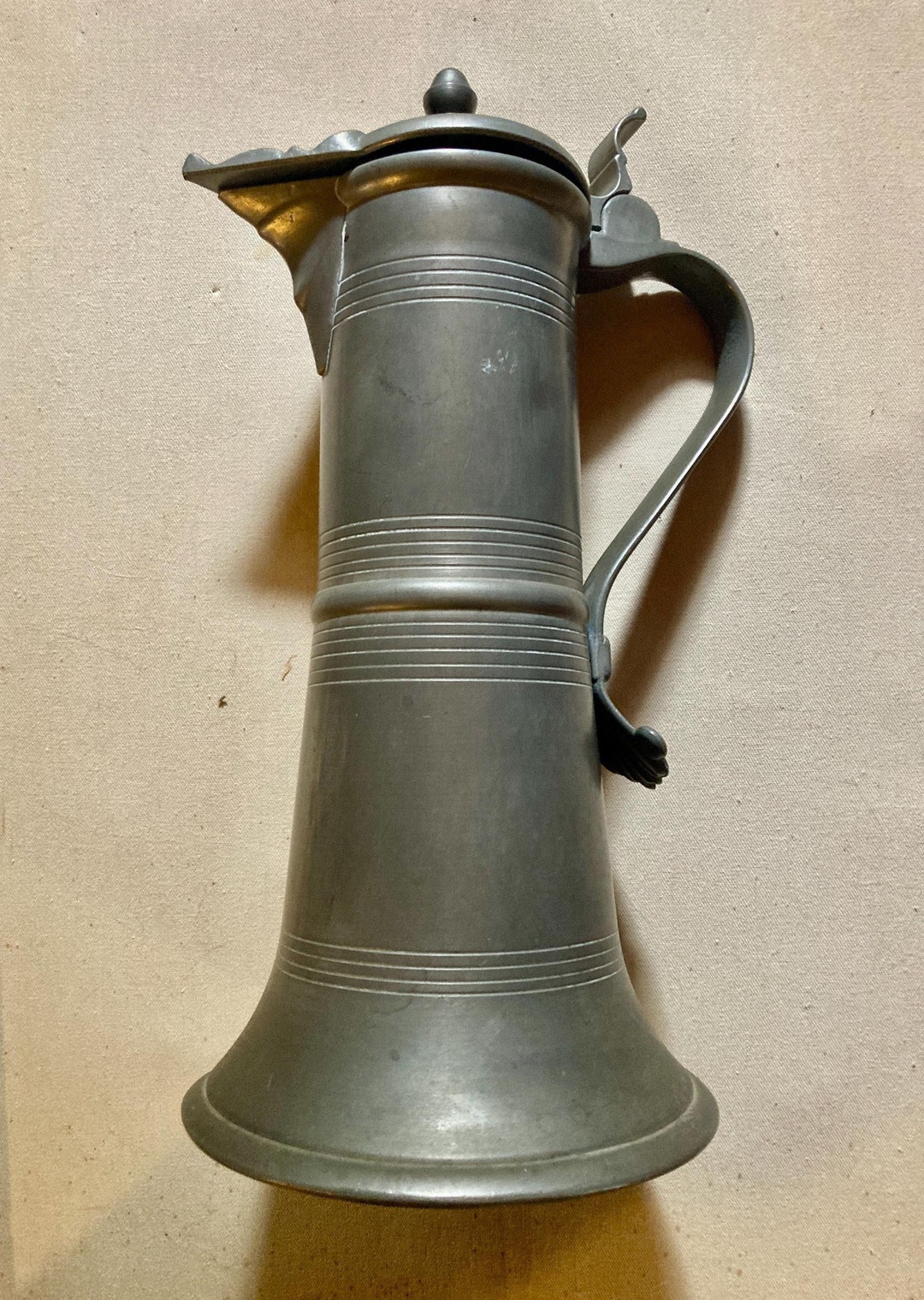 19th C. German Pewter Flagon - Etsy