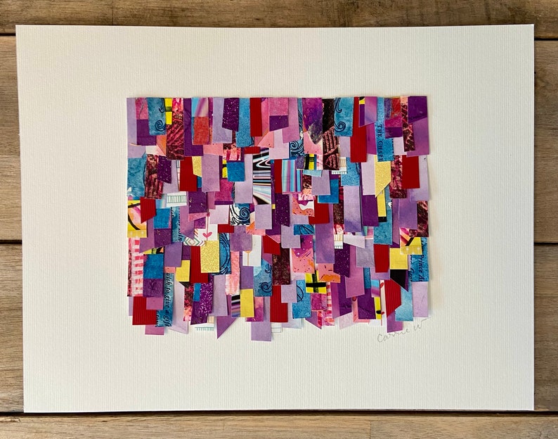 Abstract Paper Collage, Art Collage, Found Papers, Handmade Collage ...