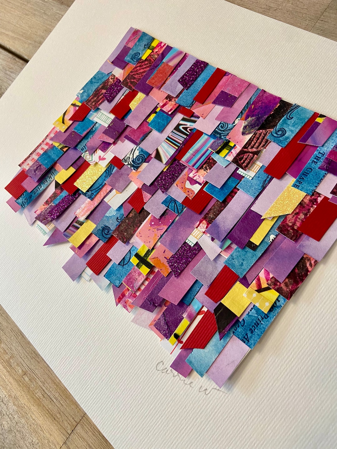 Abstract Paper Collage, Art Collage, Found Papers, Handmade Collage ...