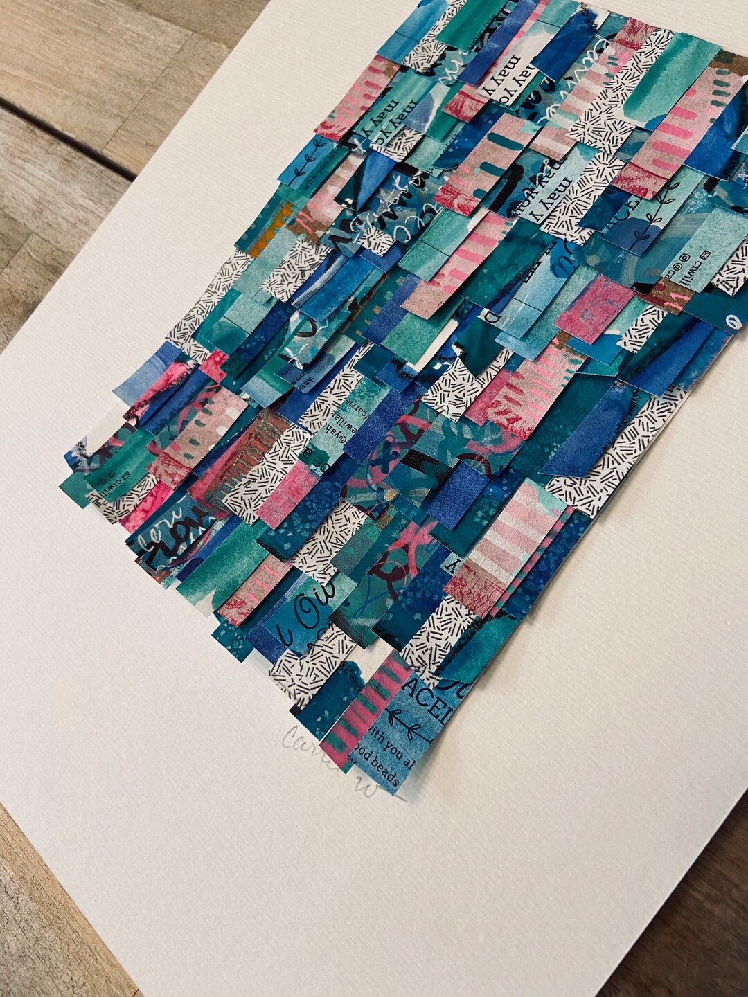 Abstract Paper Collage, Art Collage, Found Papers, Handmade Collage ...