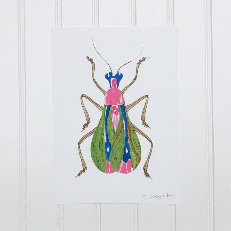 Art Nouveau Bug Art Print - Etsy