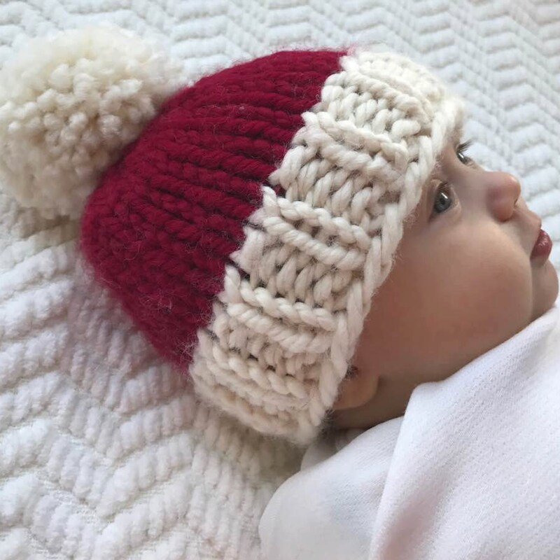 Knitted Santa Hat - Etsy
