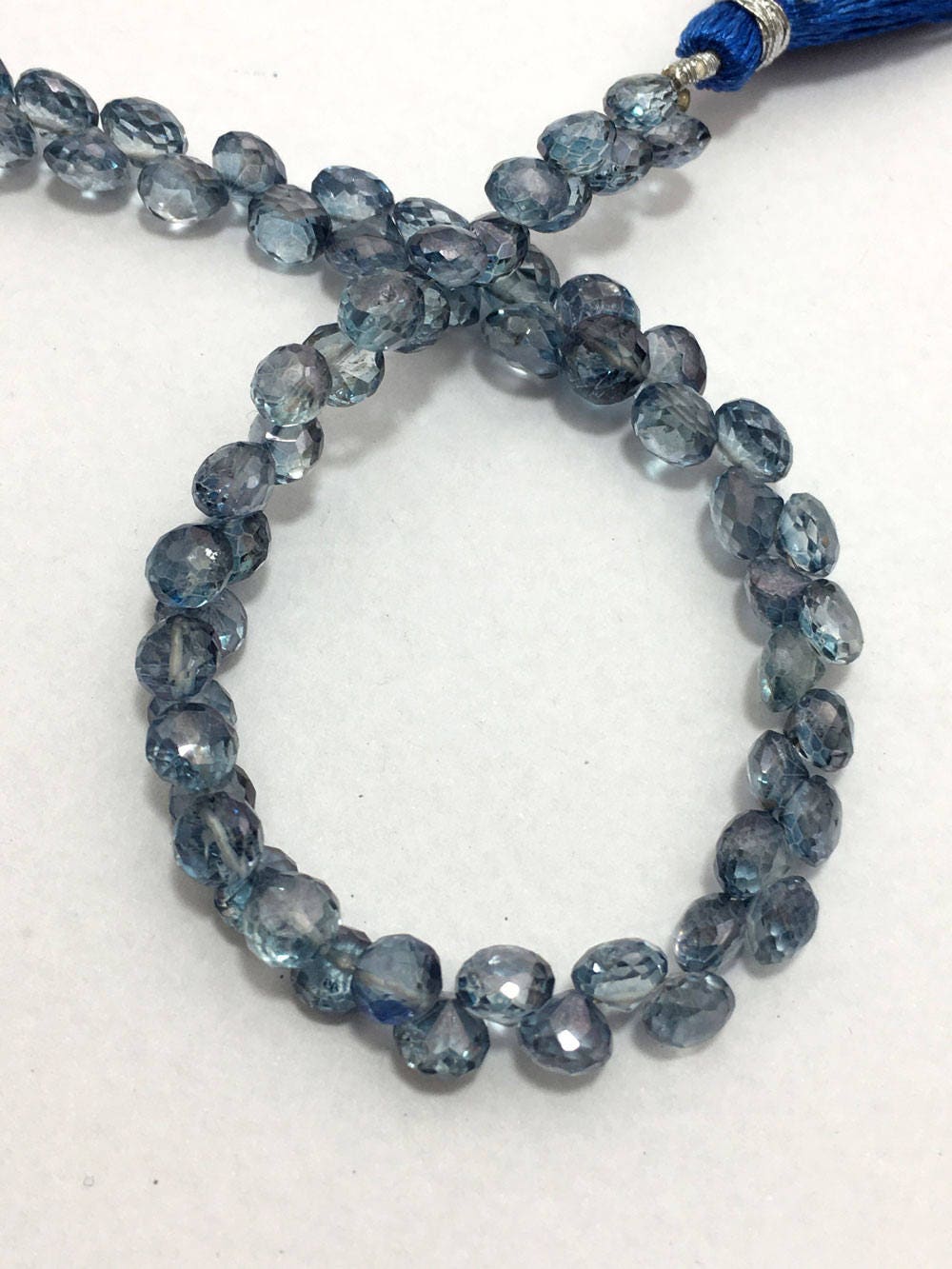 5 7 Mm Grey Topaz Faceted Onion Shape Beads gray Topaz - Etsy UK