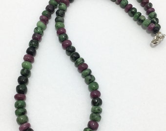 Green and Red Ruby Zoisite Beads Faceted Precious Stone - Etsy