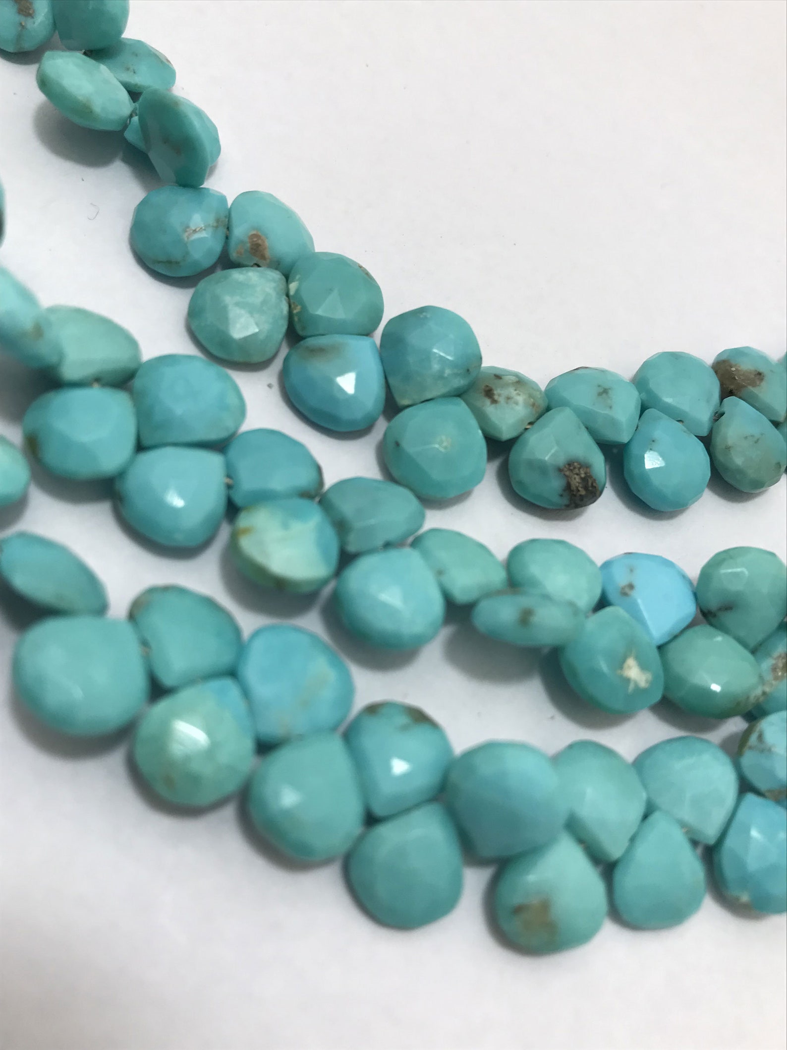 8 8.5 Mm Sleeping Beauty Turquoise Faceted Heart Gemstone - Etsy