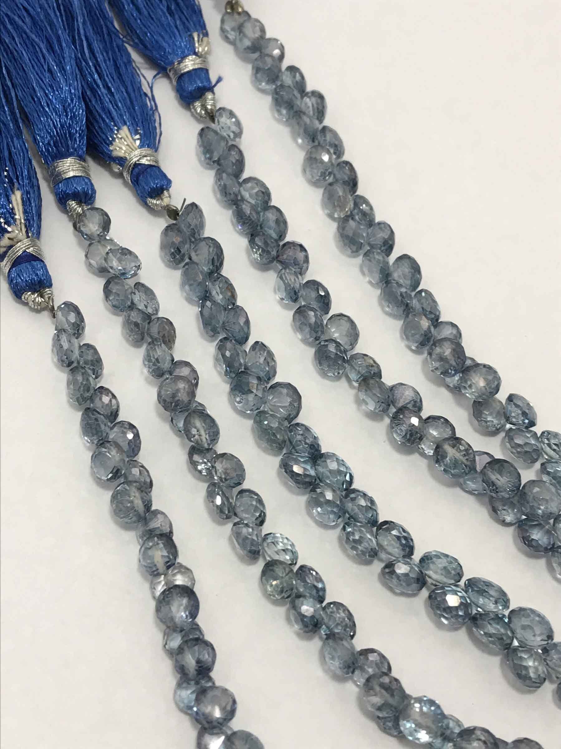 5 7 Mm Grey Topaz Faceted Onion Shape Beads gray Topaz - Etsy UK