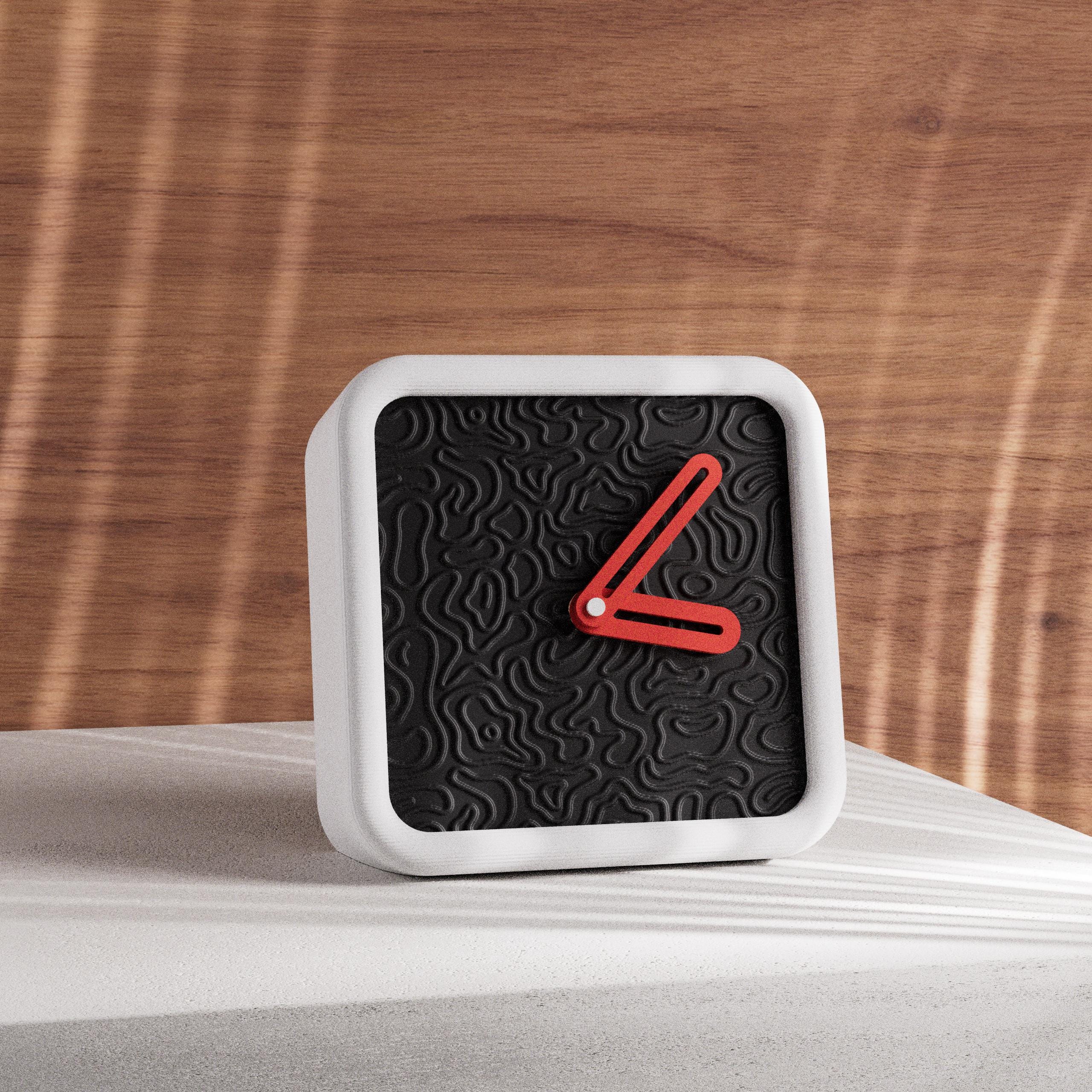 TOPO CLOCK: Modern, Desk Clock With a Topographic Twist Unique Gift - Etsy