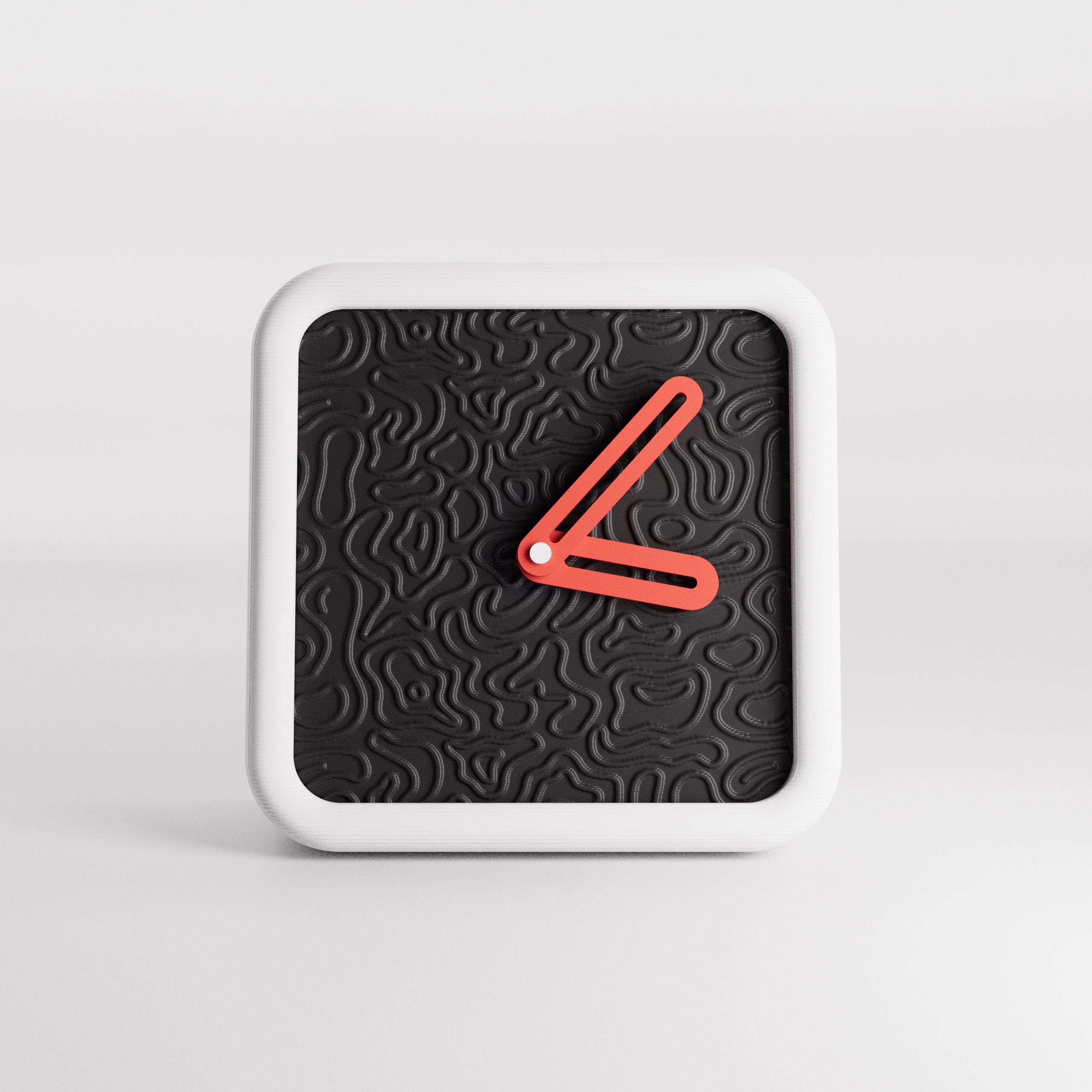 TOPO CLOCK: Modern, Desk Clock With a Topographic Twist Unique Gift - Etsy