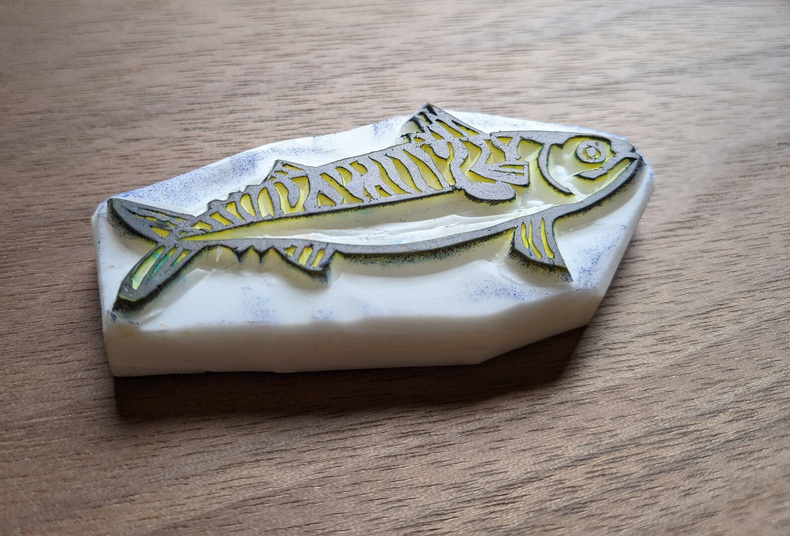Hand-carved Mackerel Eraser Rubber Stamp for Papercraft and Fabric - Etsy