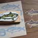 Hand-carved Mackerel Eraser Rubber Stamp for Papercraft and Fabric - Etsy