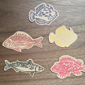 Hand-carved Mackerel Eraser Rubber Stamp for Papercraft and Fabric - Etsy