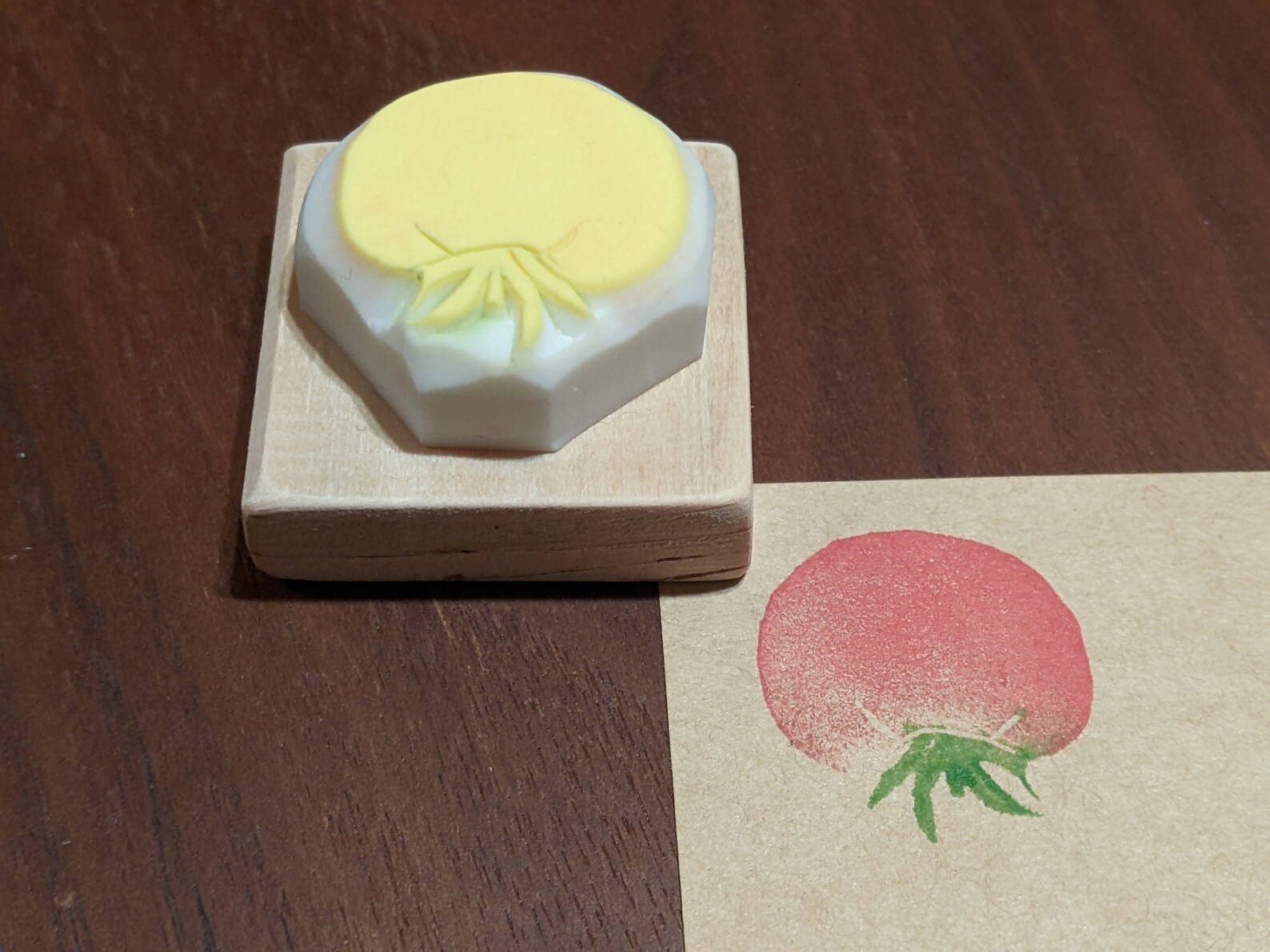 Hand-carved Tomato Eraser Rubber Stamp for Papercraft and Fabric - Etsy