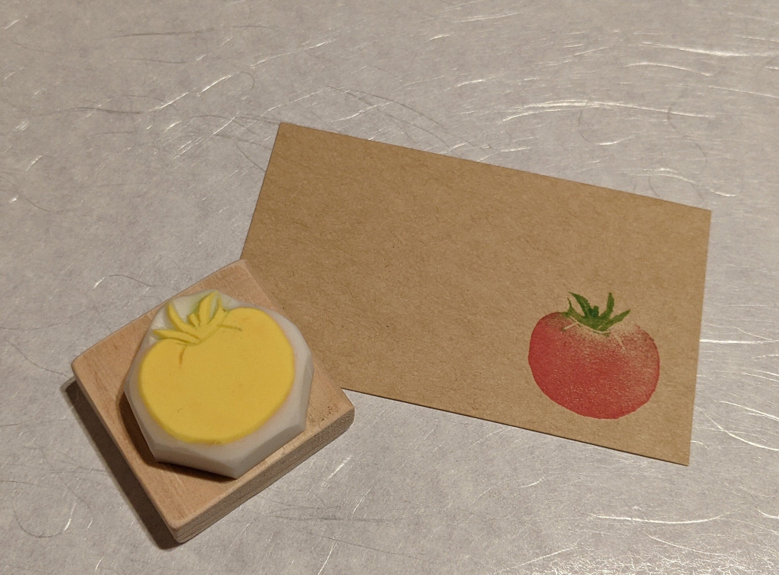 Hand-carved Tomato Eraser Rubber Stamp for Papercraft and Fabric - Etsy