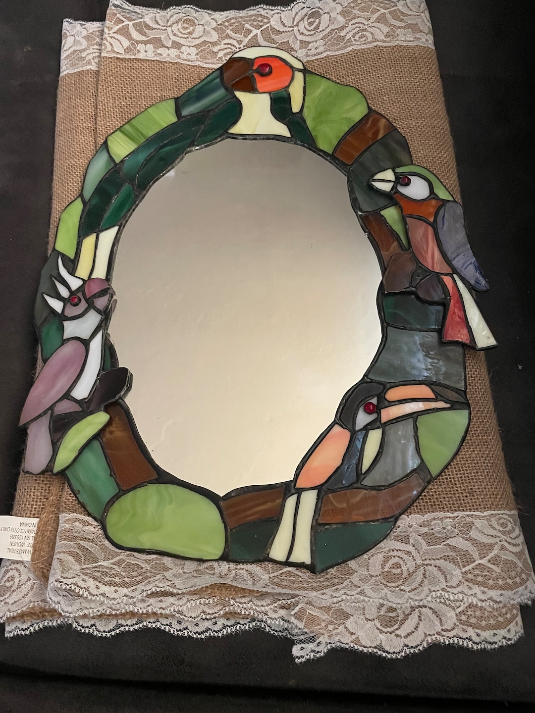 Stained Glass Framed Mirror - Etsy