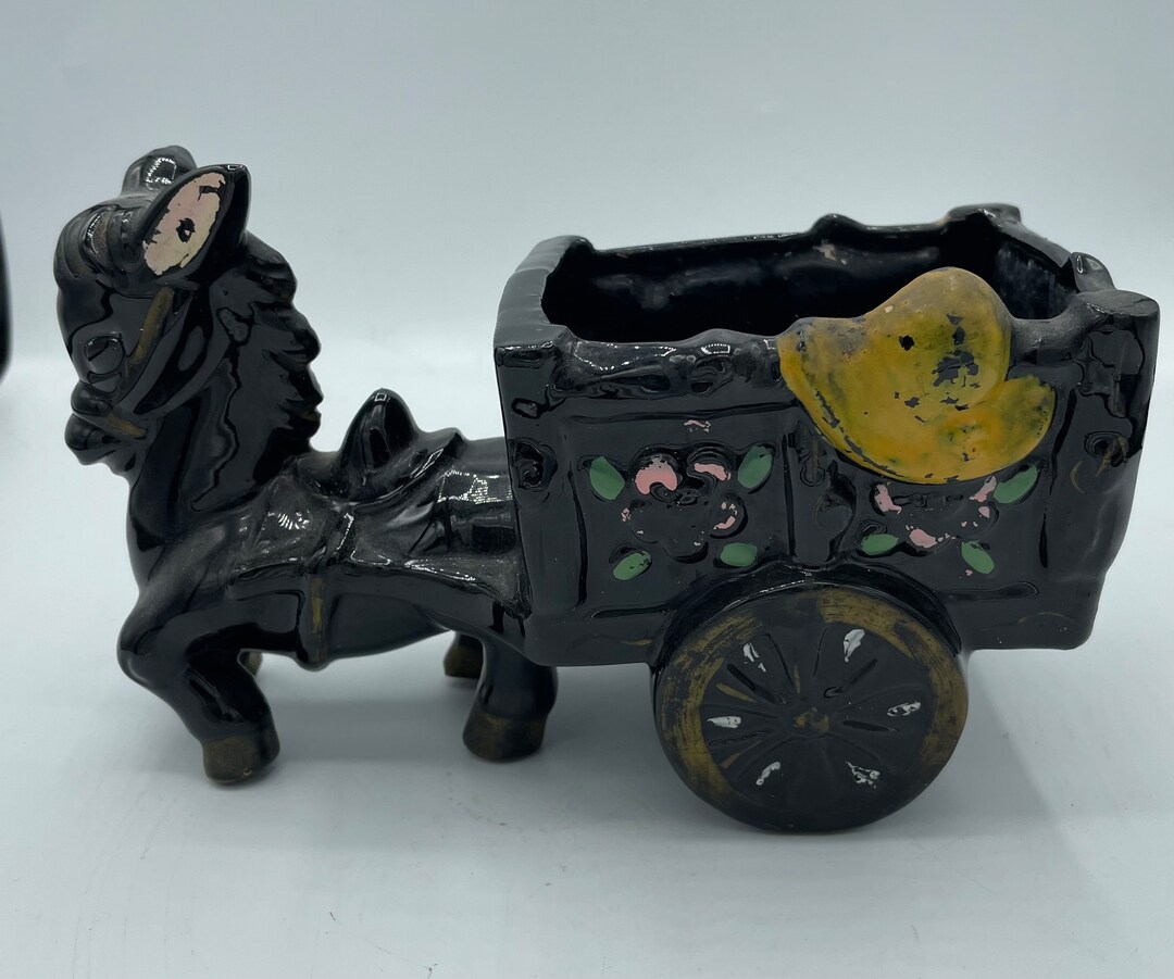 Donkey With Cart Pot or Planter - Etsy