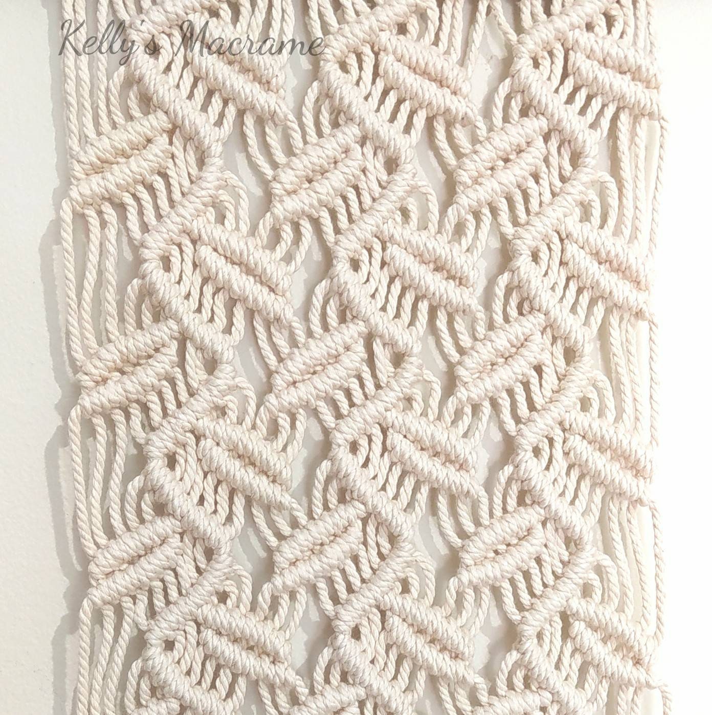 Macrame Leaf Pattern Wall Hanging | Etsy