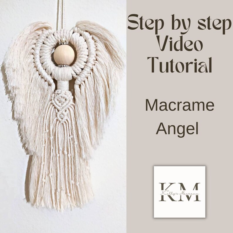 Macrame Angel DIY Kit Video Tutorial Macrame Wall Hanging - Etsy