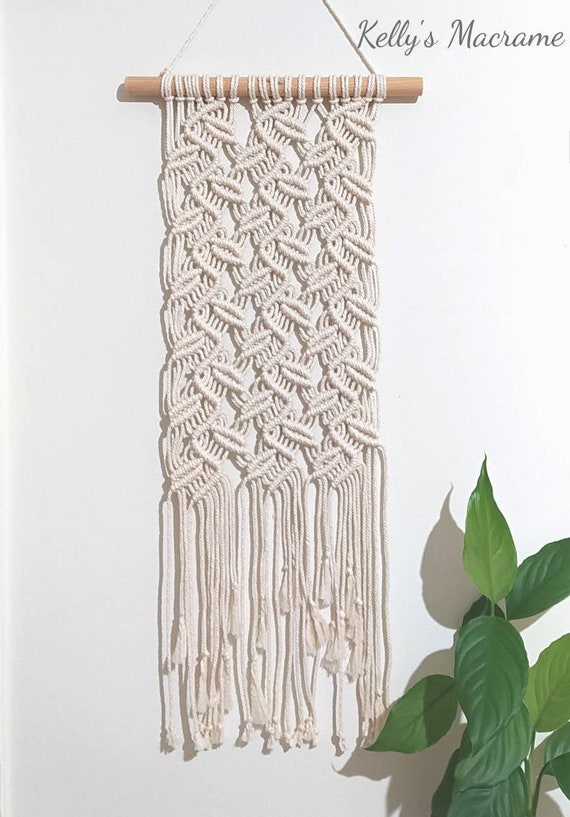 Macrame Leaf Pattern Wall Hanging | Etsy