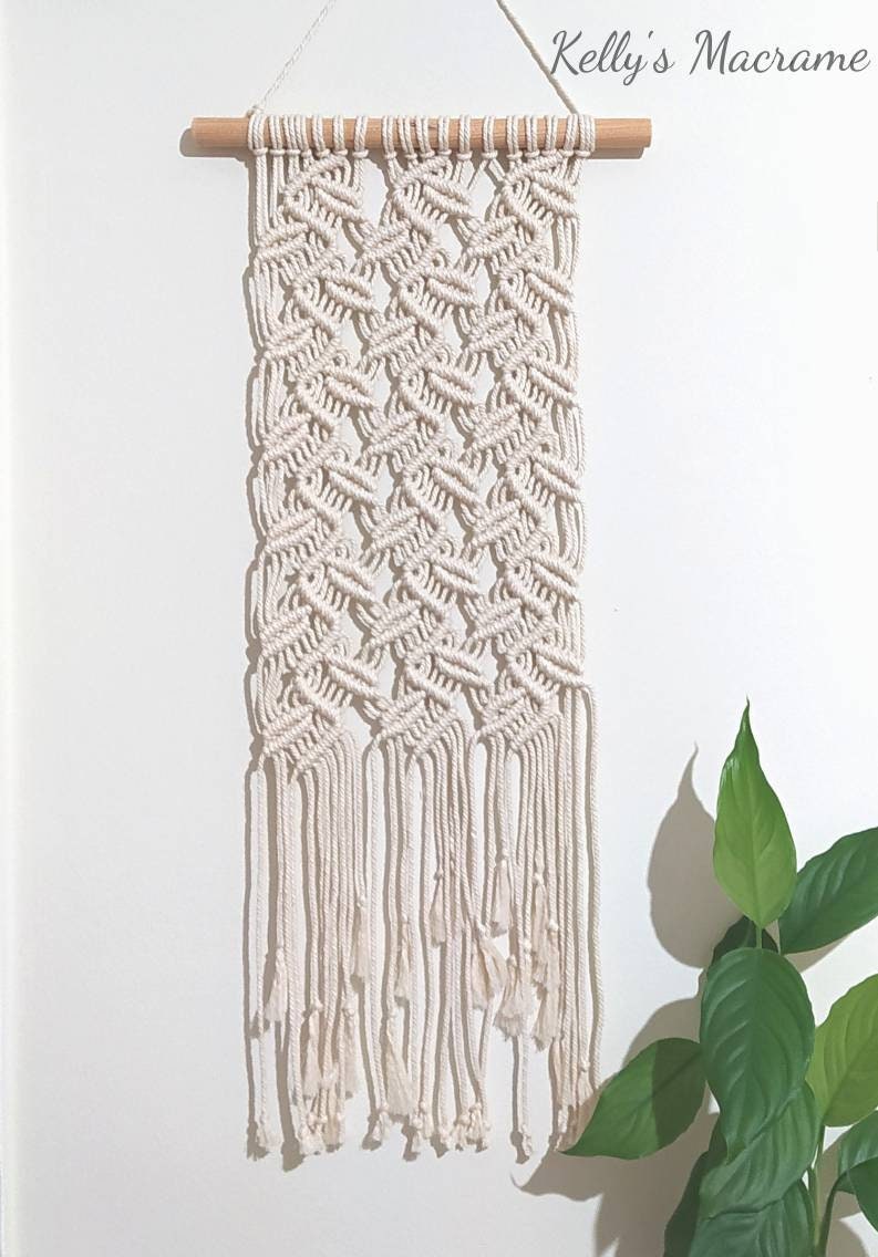 Macrame Leaf Pattern Wall Hanging | Etsy